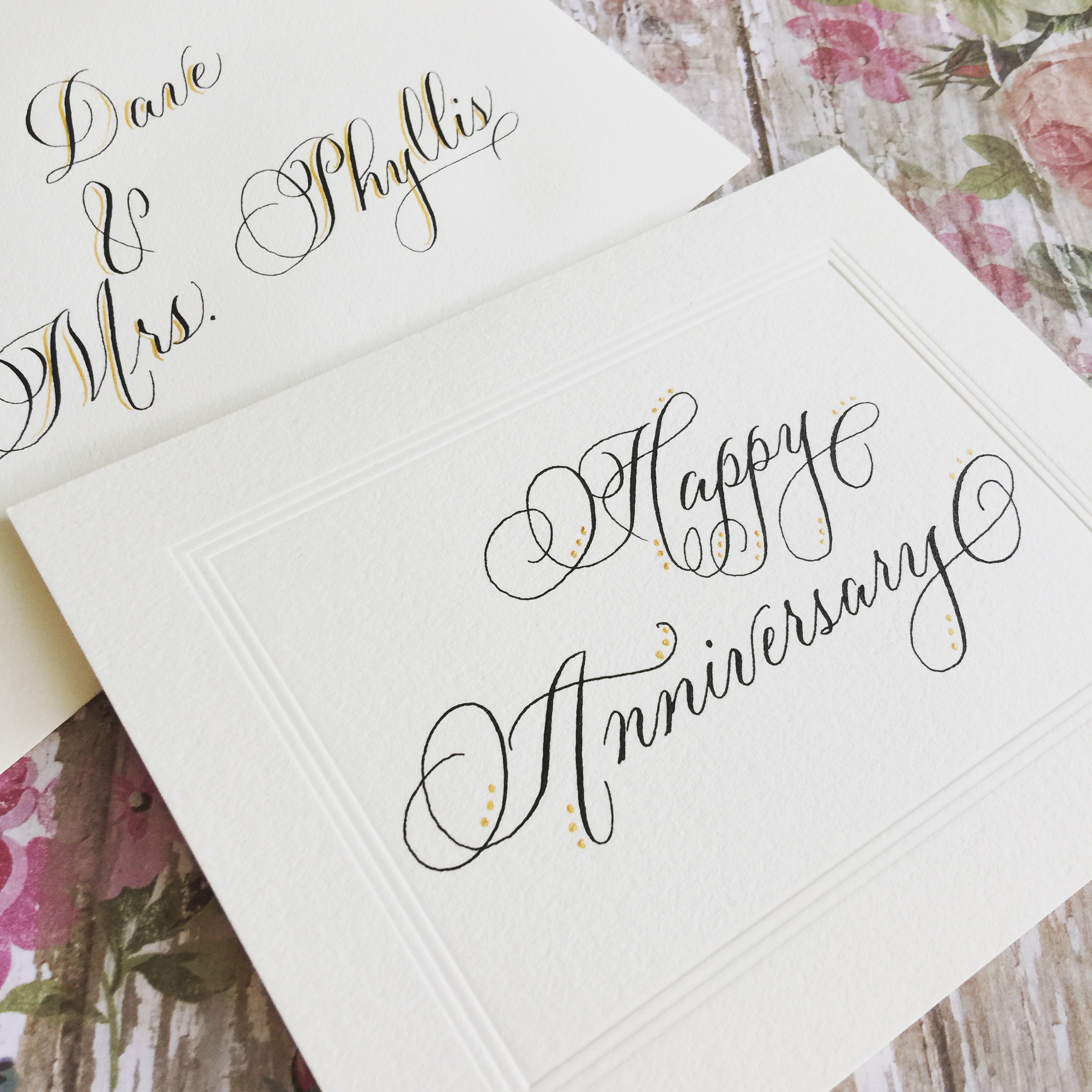 Anniversary Calligraphy - Heather Kate